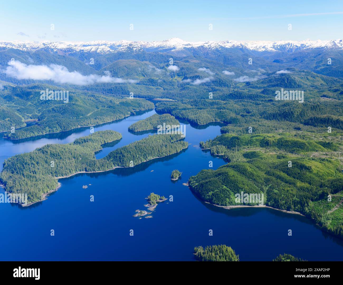 Aerial views of islands at Misty Fjords National Monument. Alaska, USA ...
