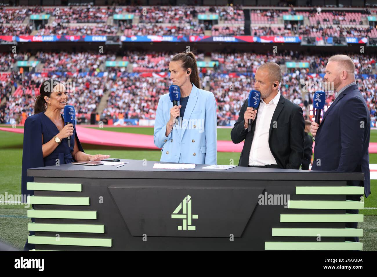 London, UK. 07th June, 2024. The Channel 4 presenting team of Jules ...