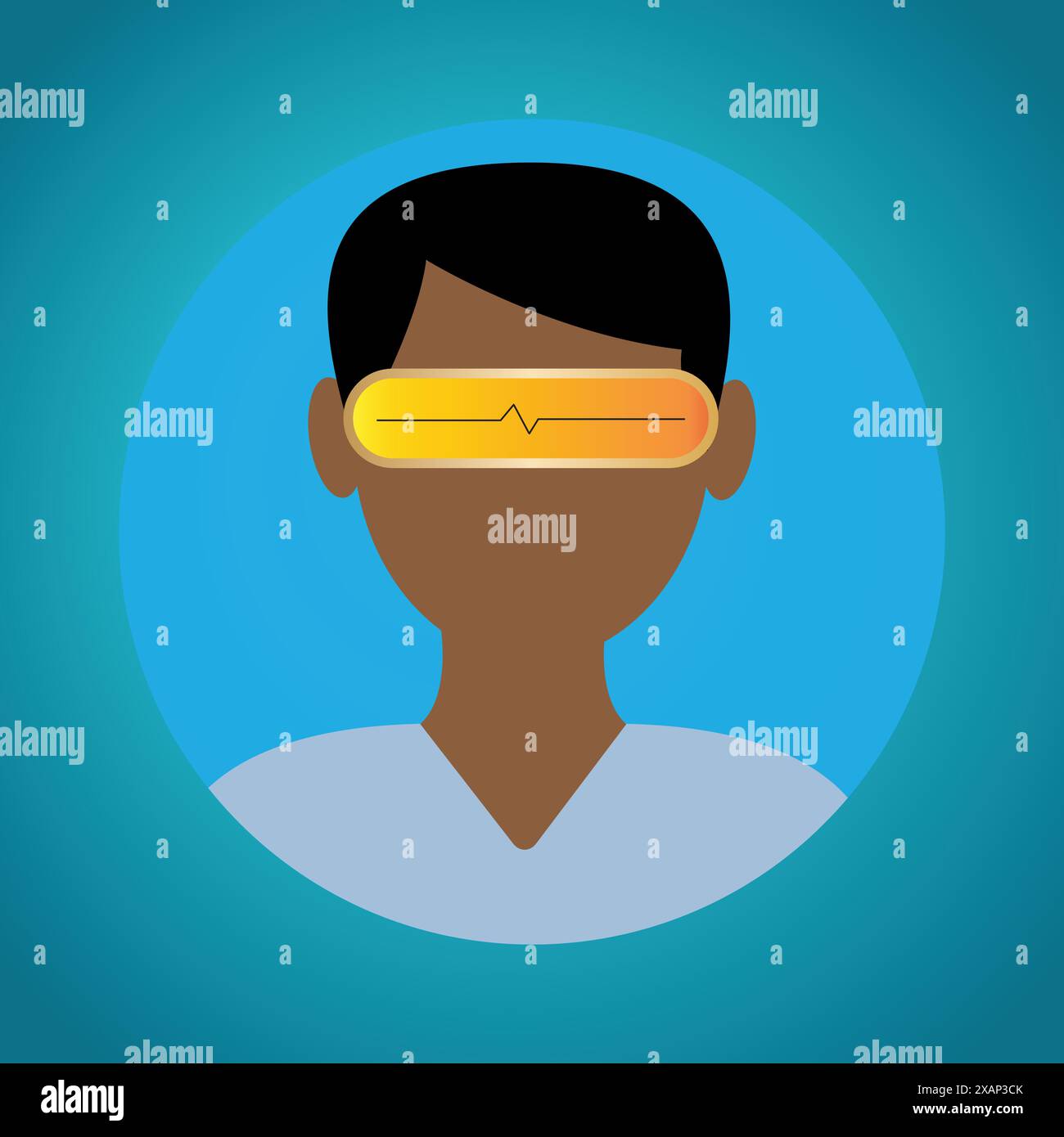 Reality virtual man concept Stock Vector Images - Alamy