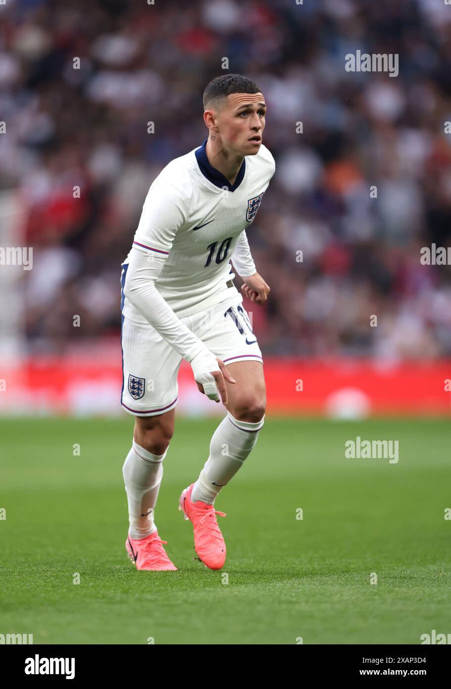London, UK. 07th June, 2024. Phil Foden (E) at the England v Iceland ...