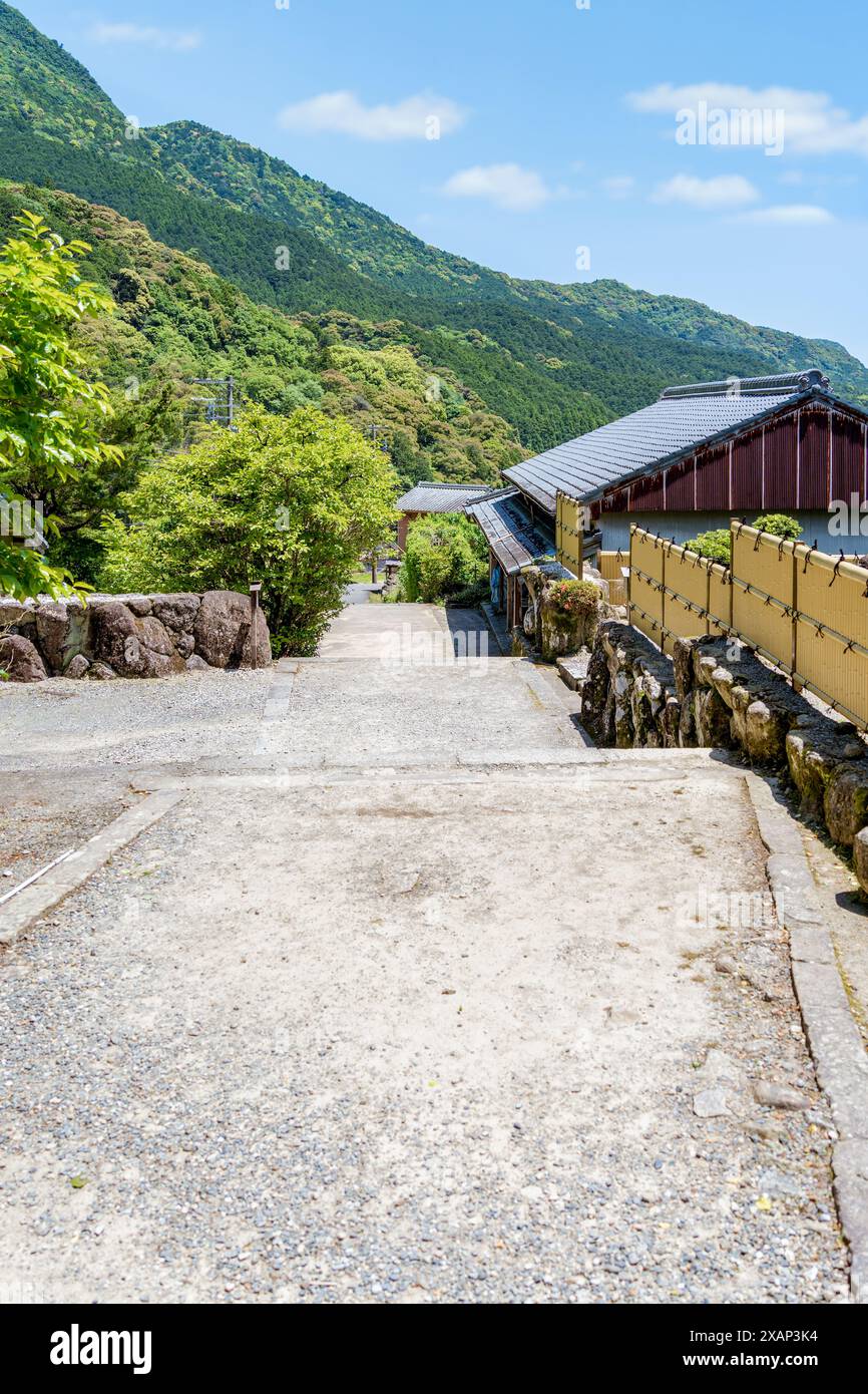 Daimon-zaka cobblestone staircase slope . Short walk on the Kumano Kodo ...