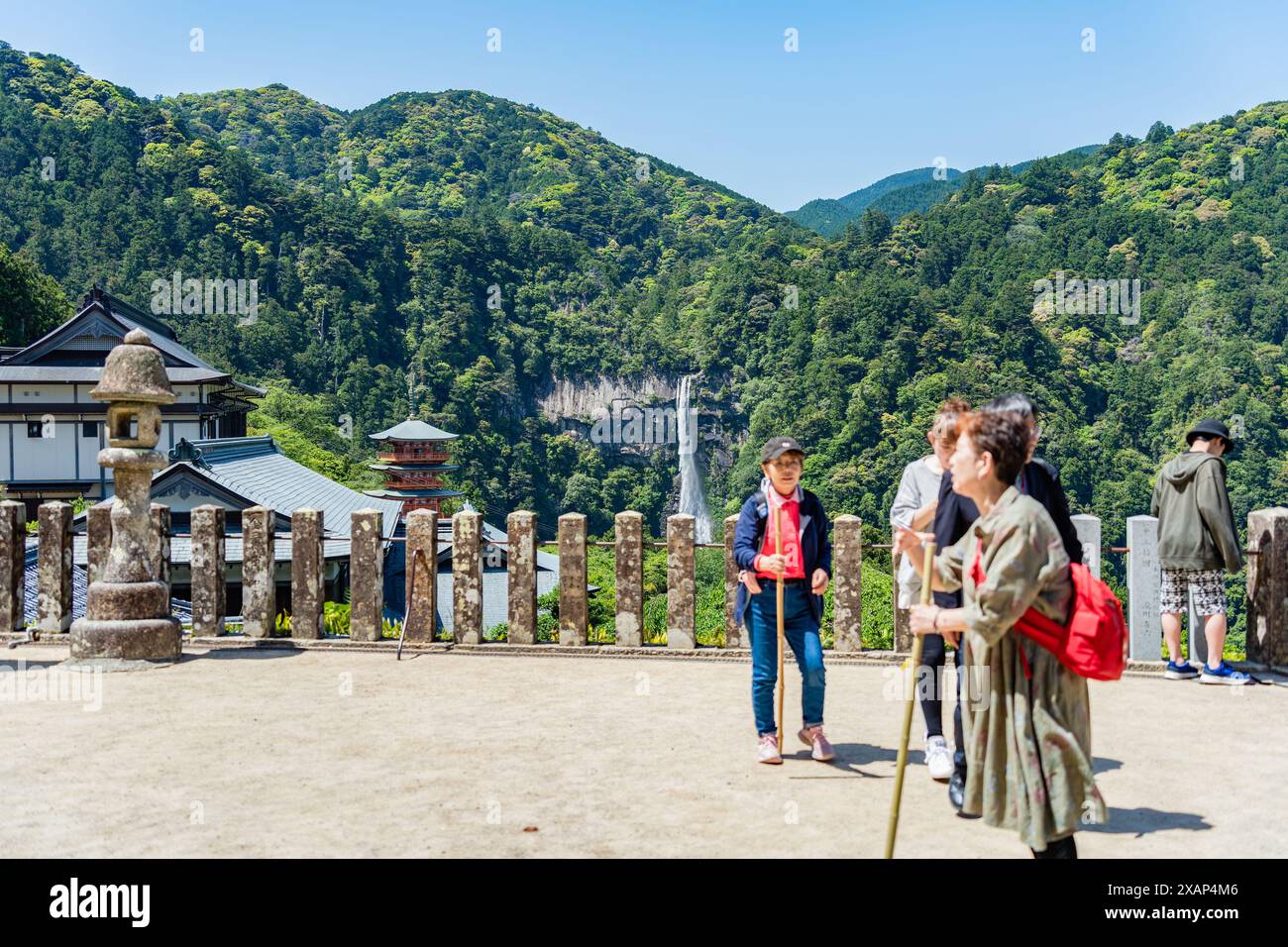 Nachi-Katsuura, Japan -05.09.2024: View from Kumano-Nachi Taisha with ...