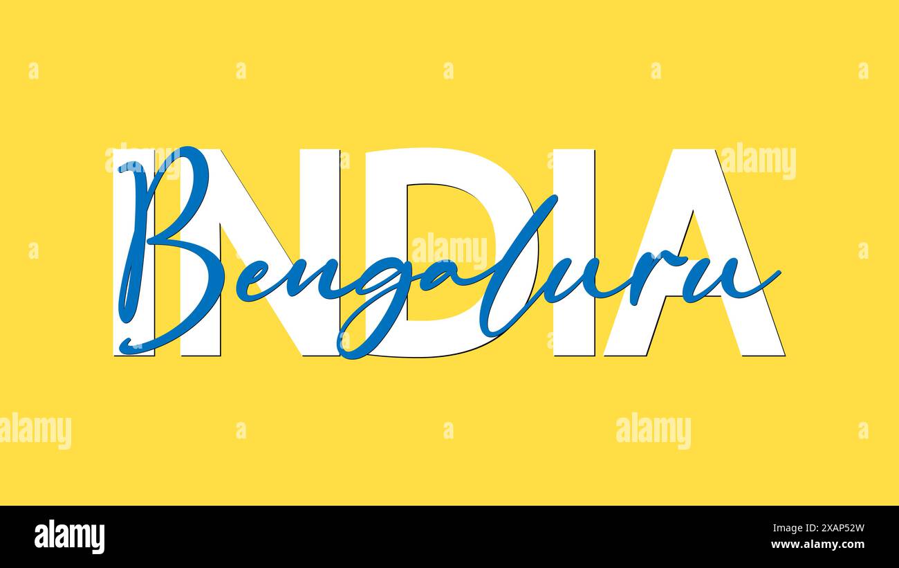Bengaluru in India calligraphy concept vector vector illustration ...