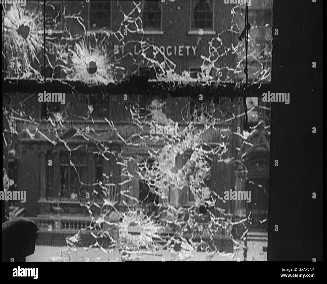 View Out of a Broken Window Resulting from Fighting in Dublin, 1922 ...