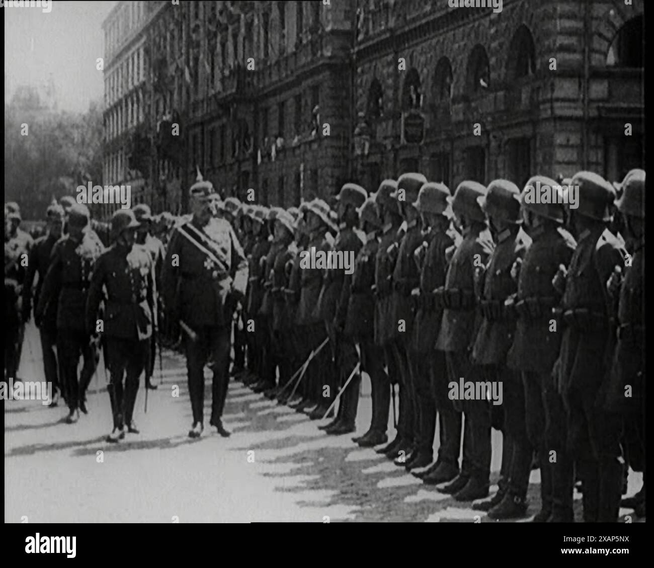 President Paul von Hindenburg of Germany Inspecting Soldiers, 1926 ...
