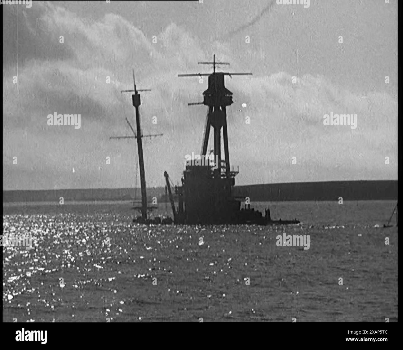 The Hulls of German Warships Scuttled in Scapa Flow Rising from the ...