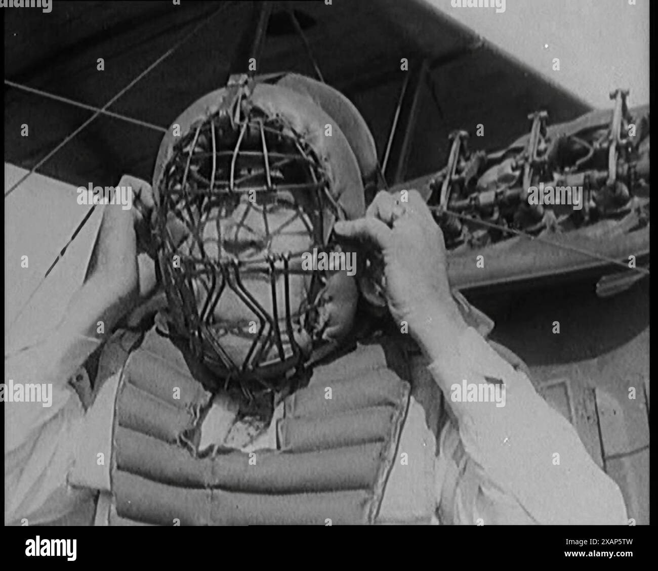 A Male Pilot Flying an Aeroplane Into a Building at 70 mph, 1929. 'A ...