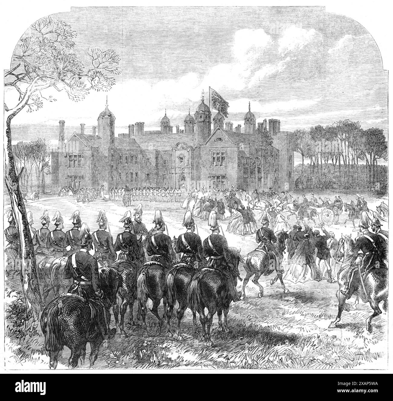 Arrival of the Prince and Princess of Wales at Melford Hall, Suffolk ...
