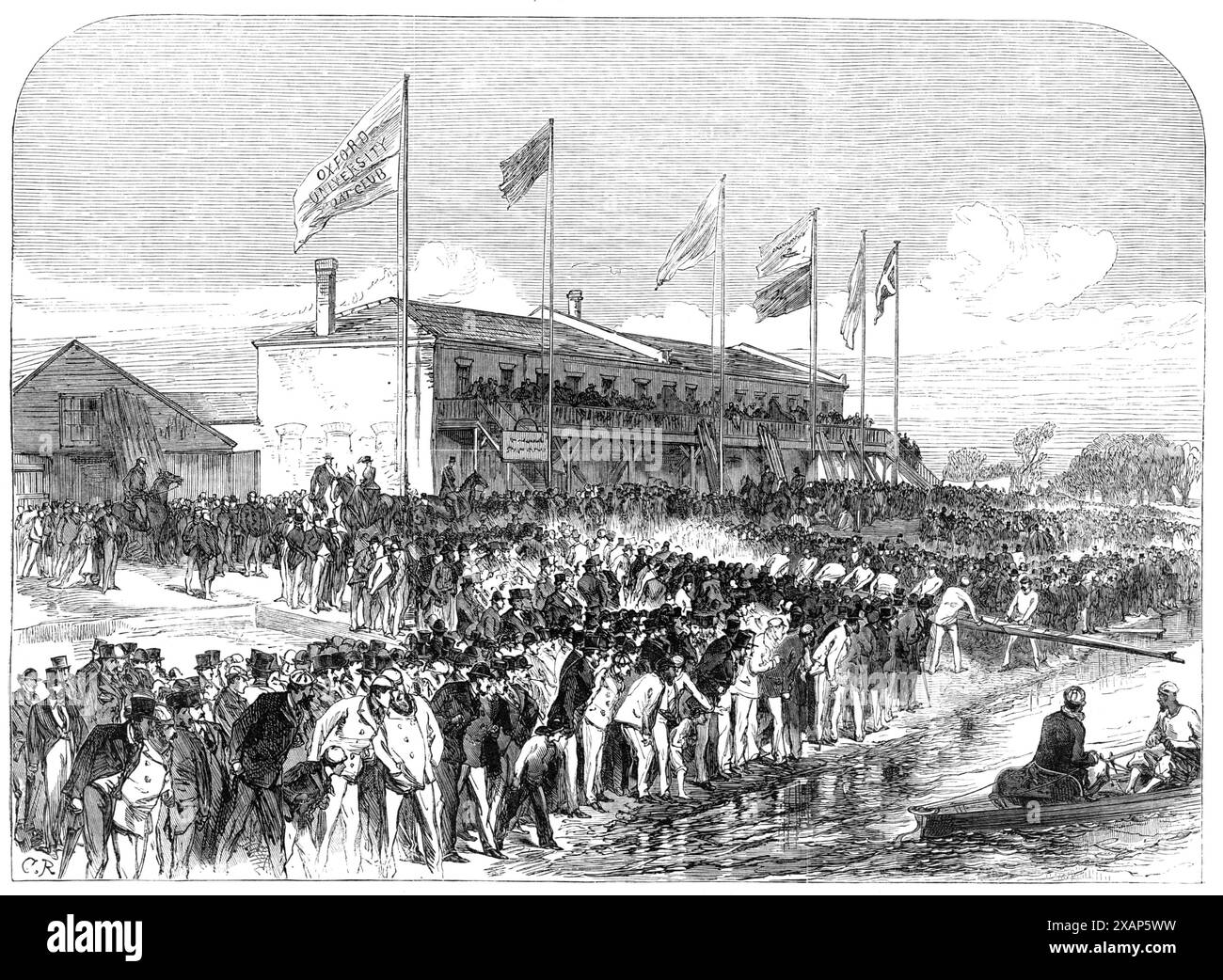 Oxford university rowing past Black and White Stock Photos & Images - Alamy