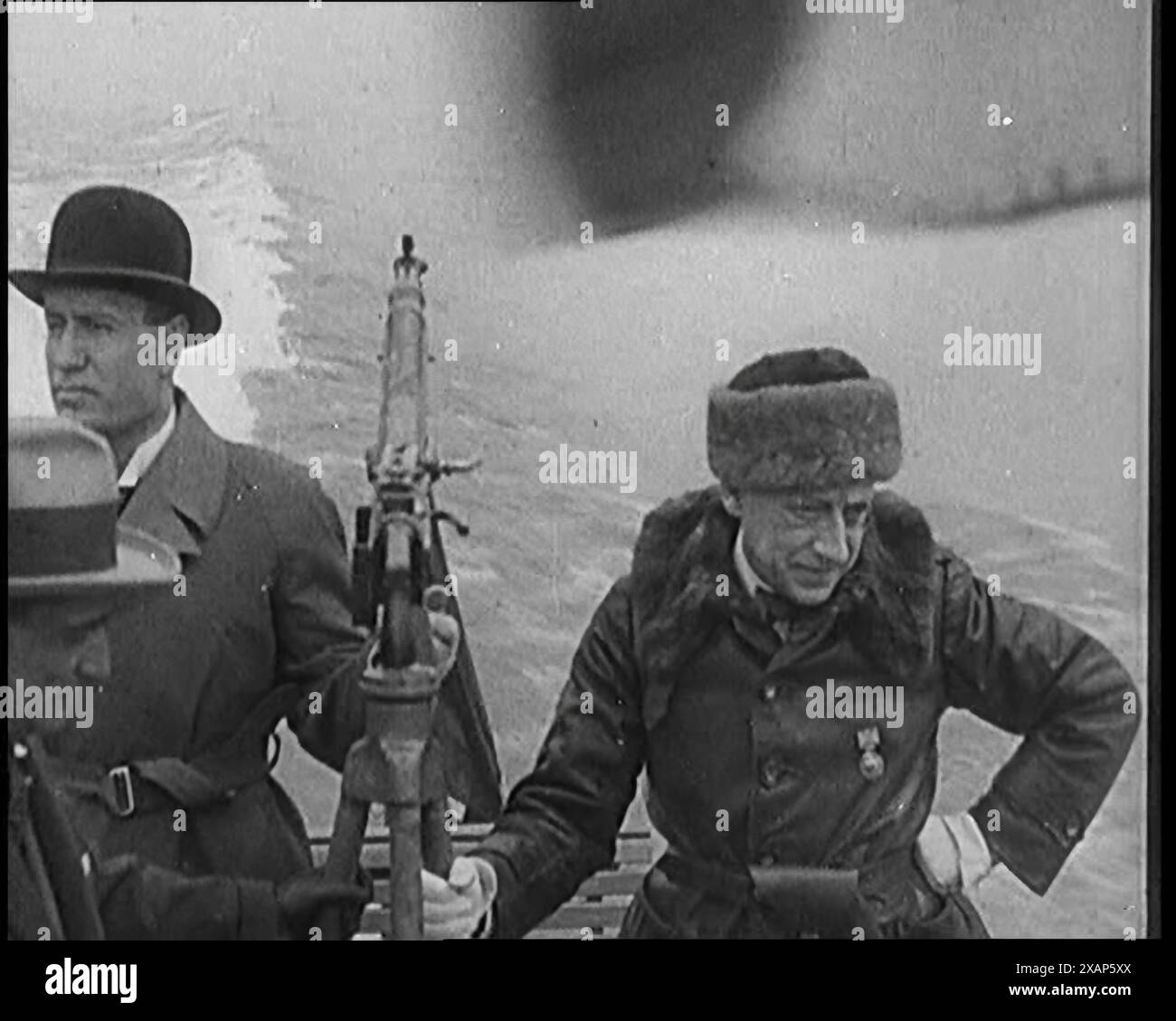 Benito Mussolini (Il Duce) and Gabriele D'Annunzio Speeding Across Lake ...
