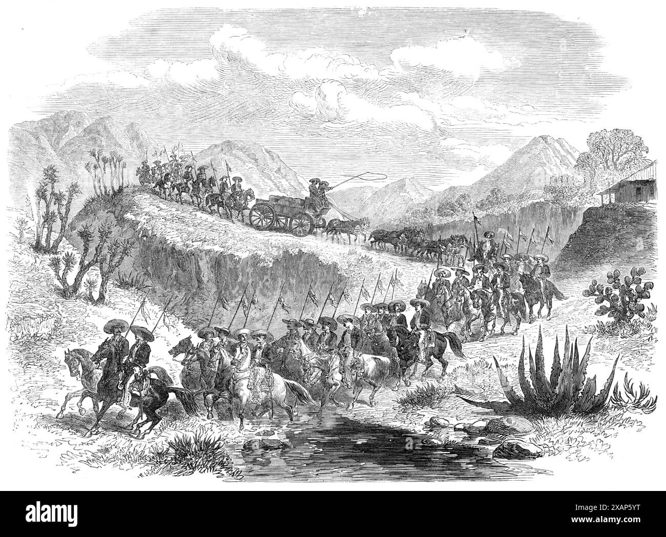 Conveying silver from the mines [of Real del Monte] to Mexico [City ...