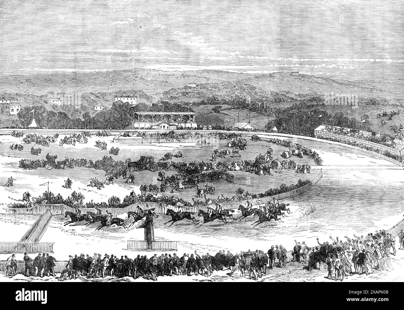Cork Park Races: the Grand National Steeplechase, 1869. 'The races held ...