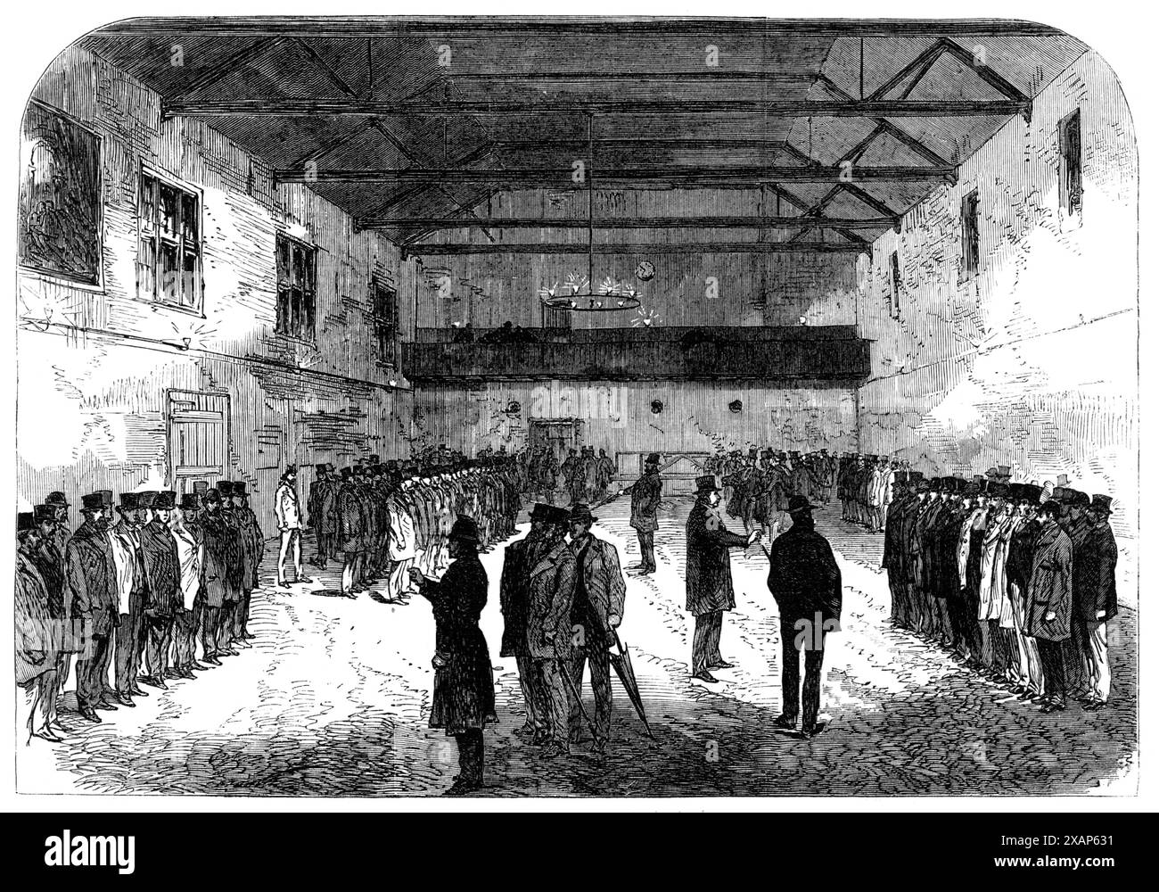 Drilling special constables at Pearce's Riding-School, Queen's-Road ...