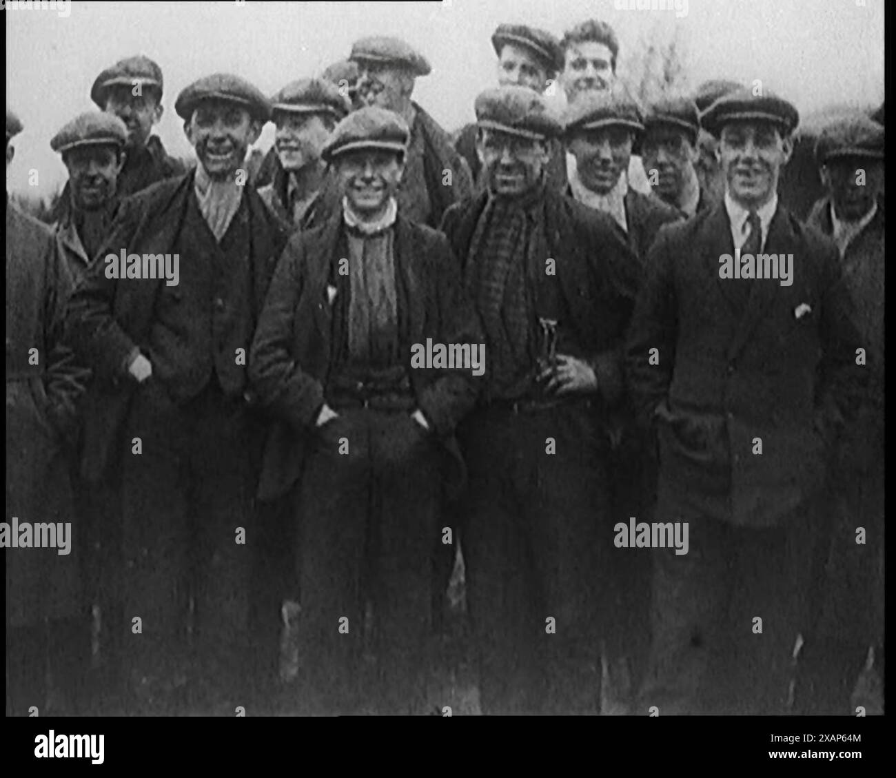 Group of Miners Posing for the Camera, 1929. The Great Depression. 'In ...