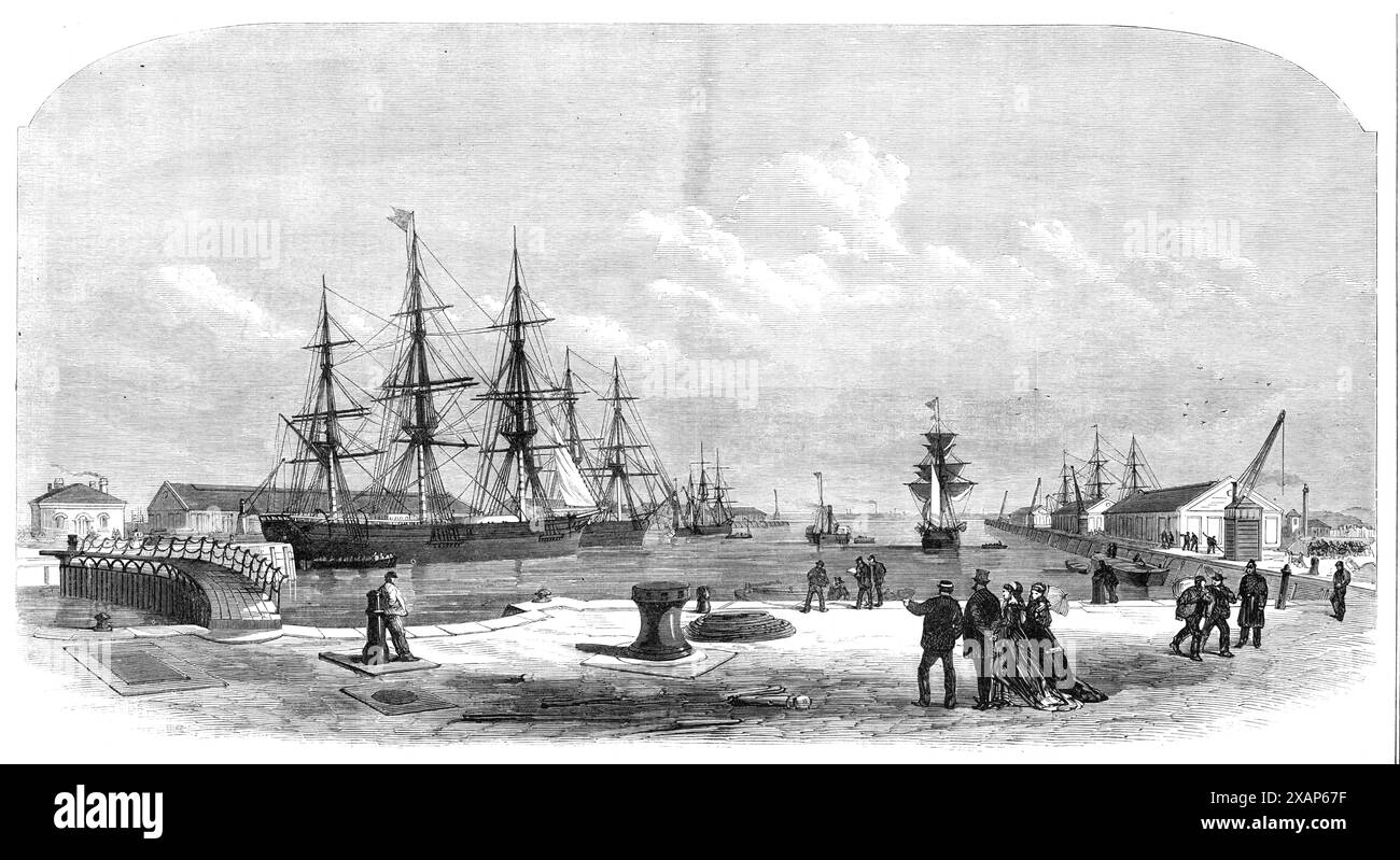General view of the new docks a Millwall, 1868. View of the dock ...