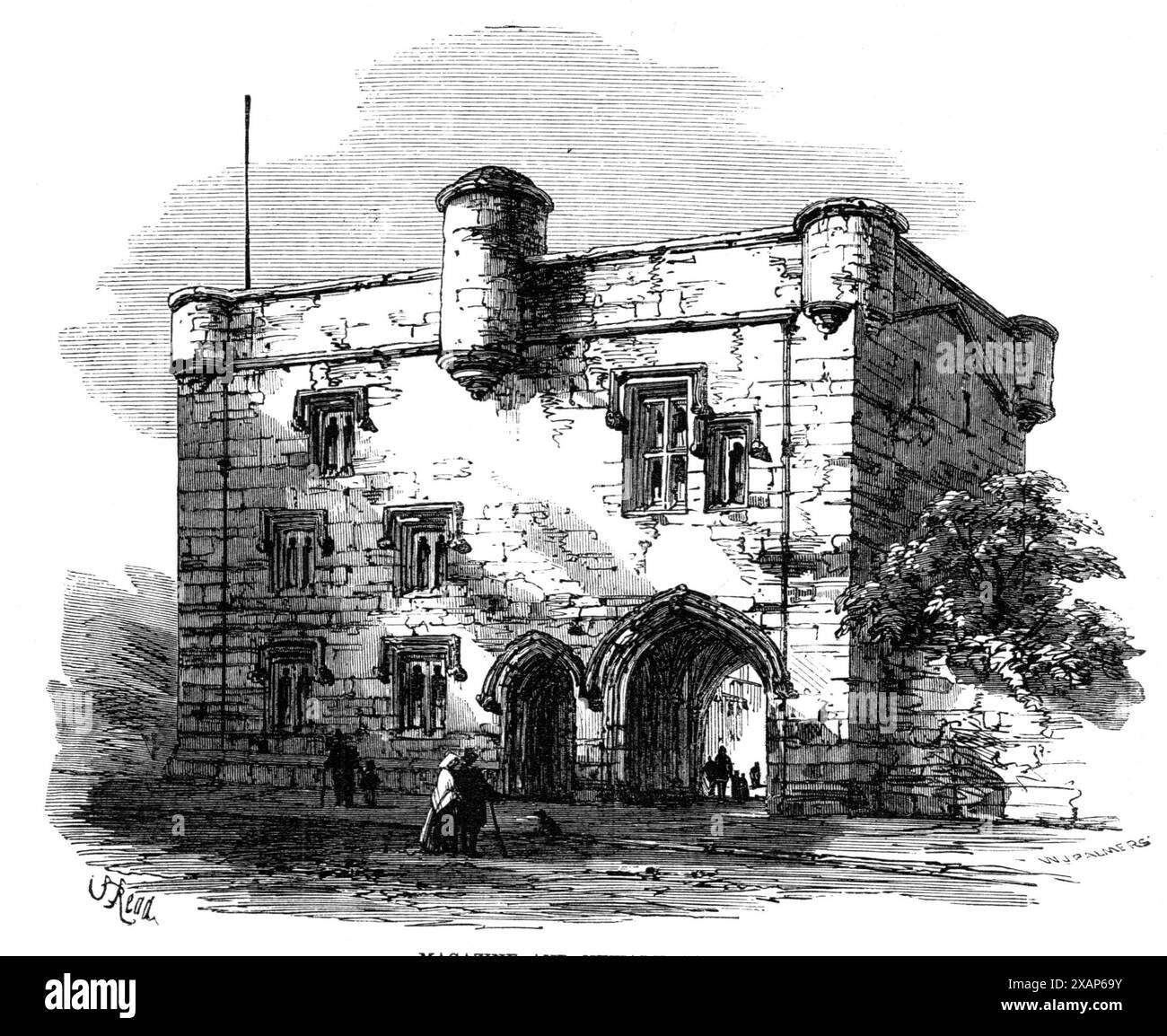 Leicester: Magazine and Newark Gate, 1868. 'One of the most imposing ...