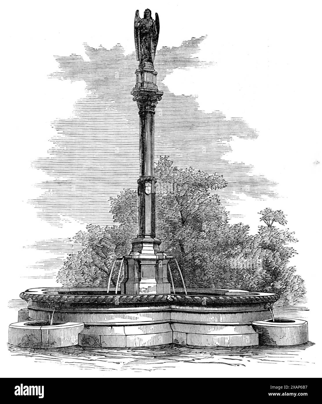 Memorial of the late Marquis of Waterford, 1869. Engraving from a ...