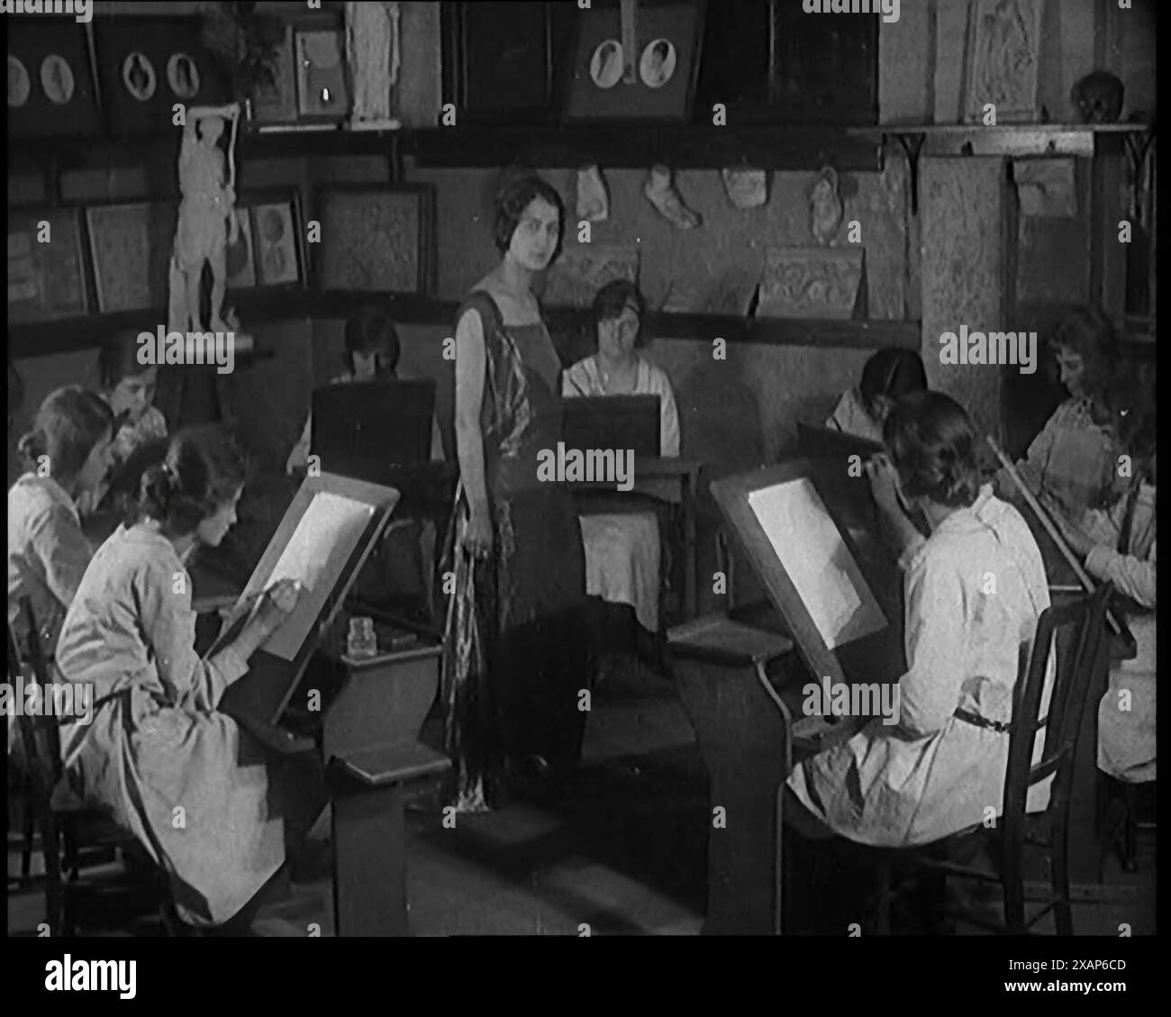Young Female Civilian Wearing a Long Dress Posing for an All Female ...