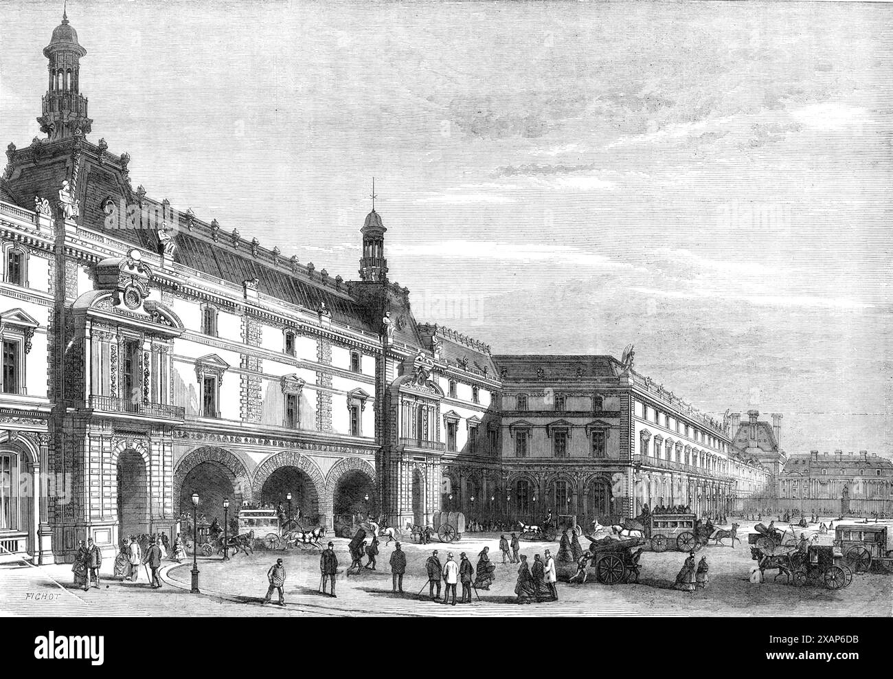 New buildings of the Tuileries [Palace] in the Place du Carrousel ...