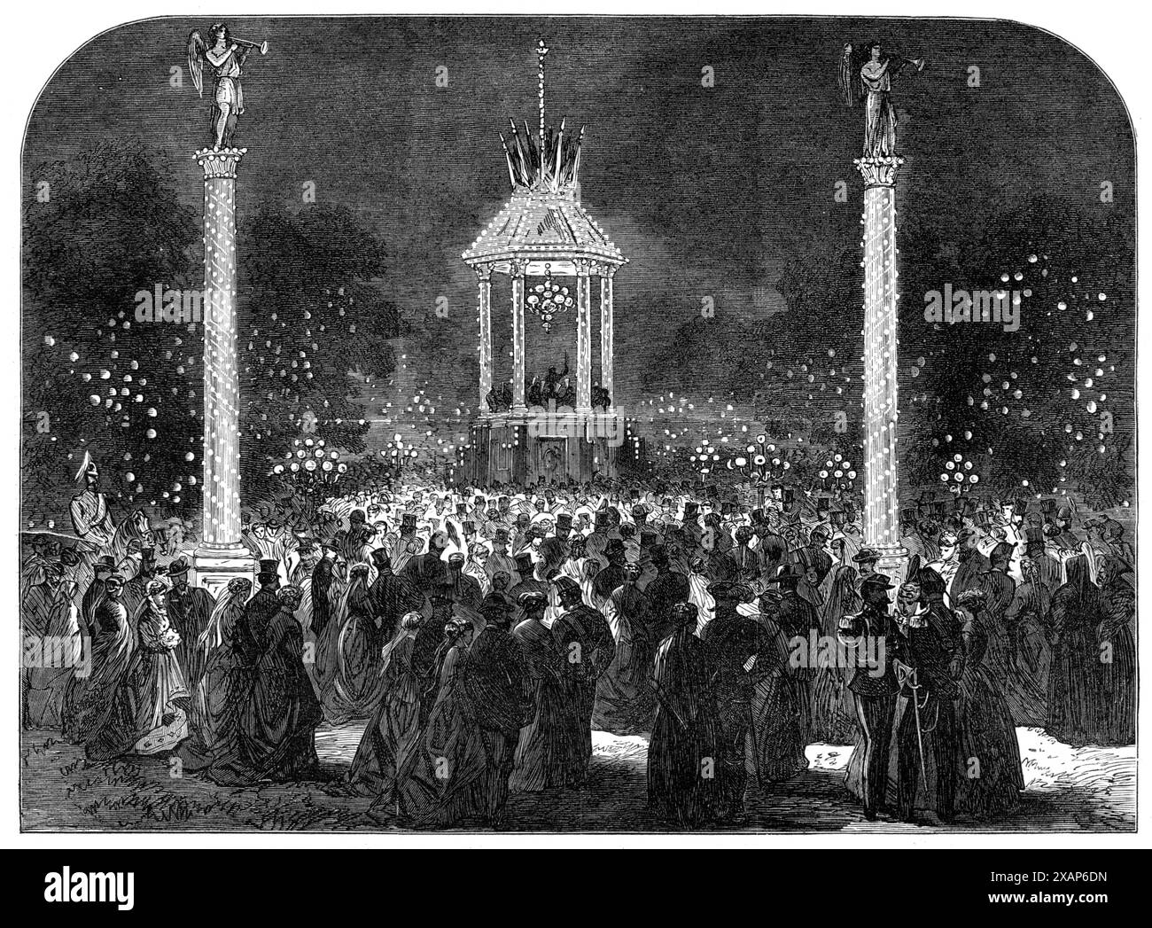 Nocturnal Fête at Florence in honour of the Marriage of the Crown ...