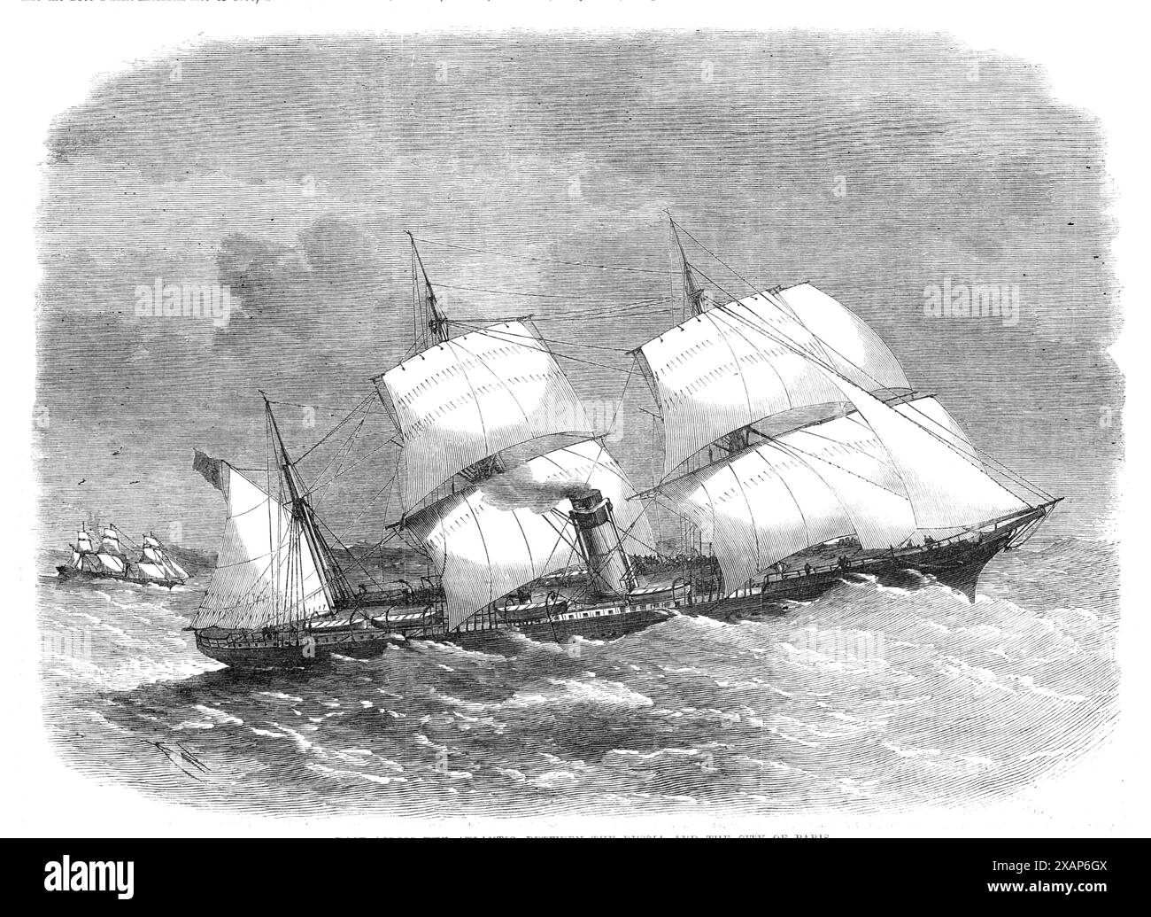 Race across the Atlantic between the Russia and the City of Paris, 1869 ...