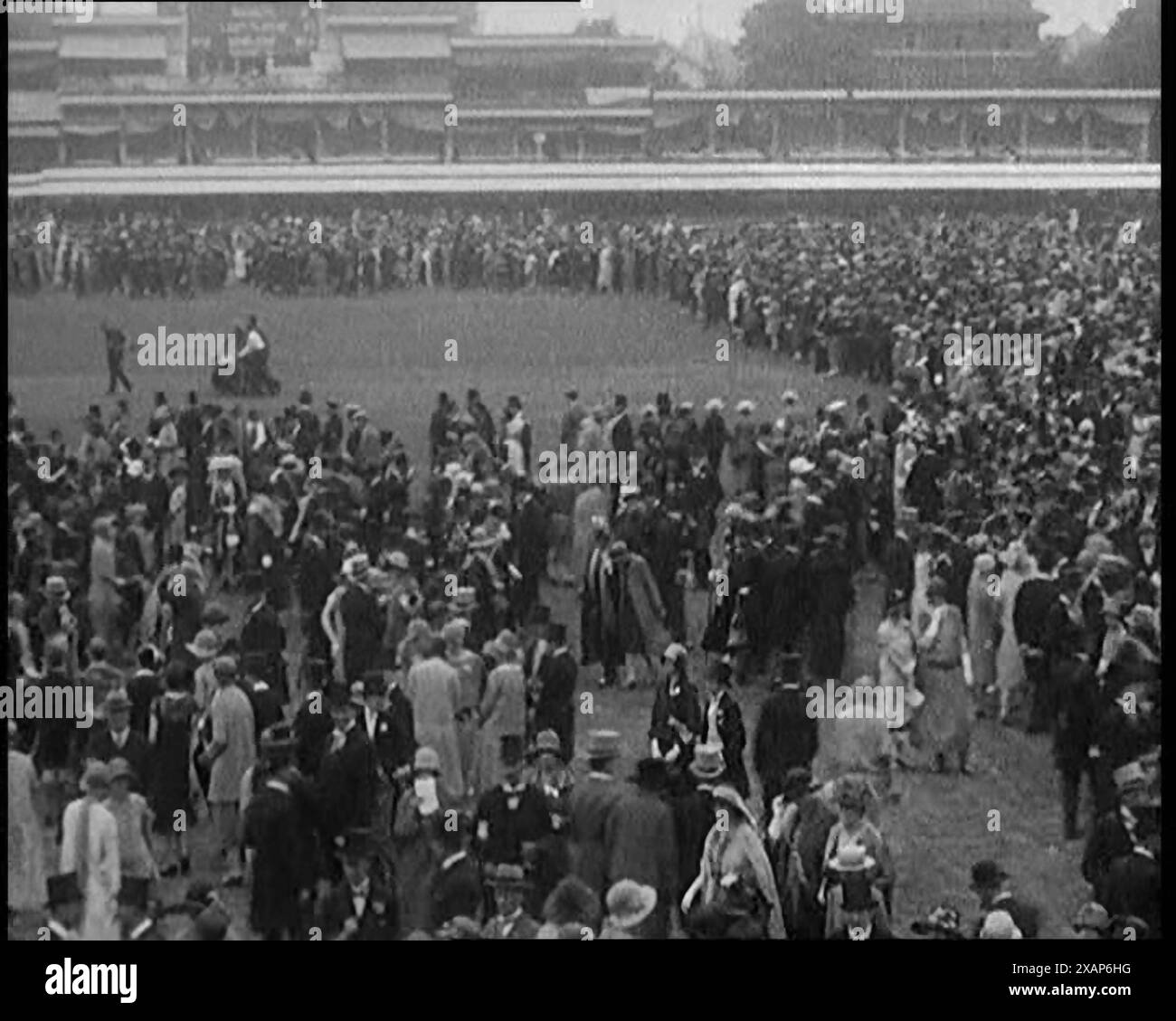 High Angle View of a Large Crowd at a Cricket Match, 1920s. From "Time ...