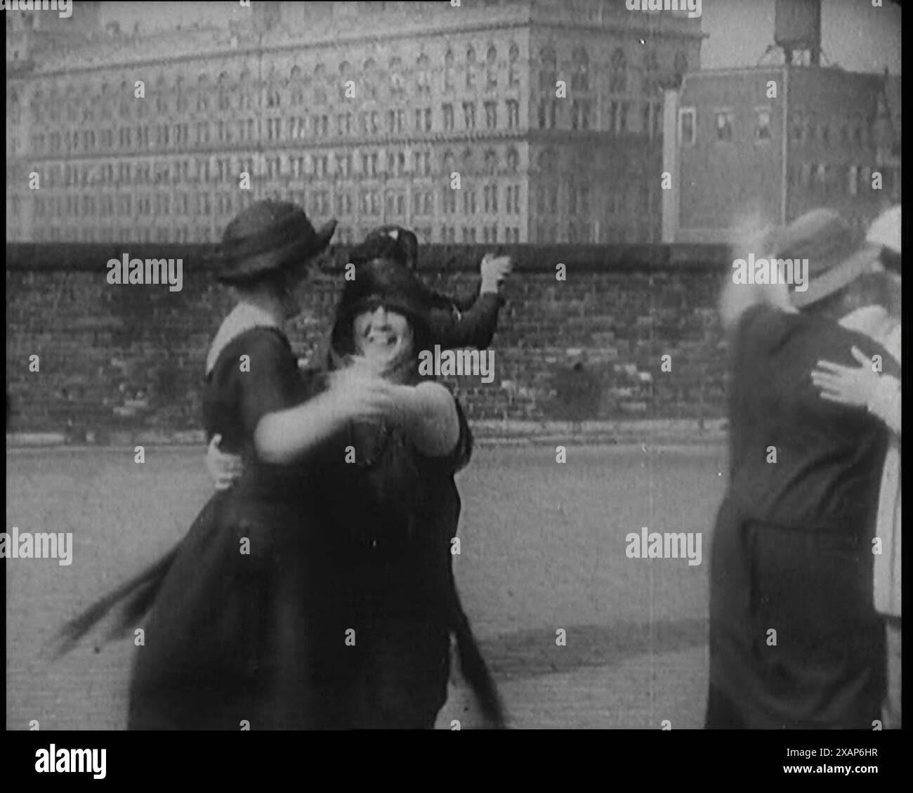 A Group of Plus Size Female Civilians Dancing on a Beach, 1920s. From ...