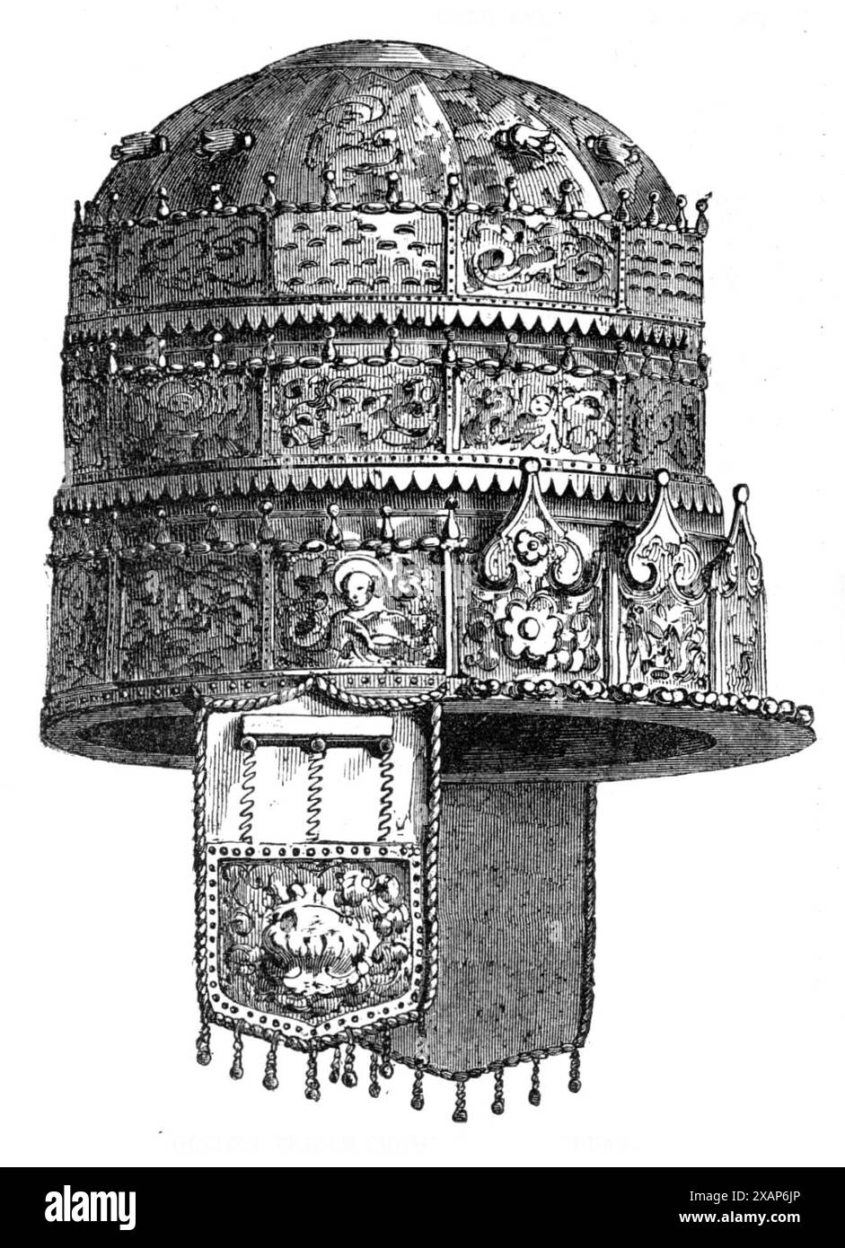 Relics from Abyssinia: golden triple crown of the Abuna, 1868. One of ...