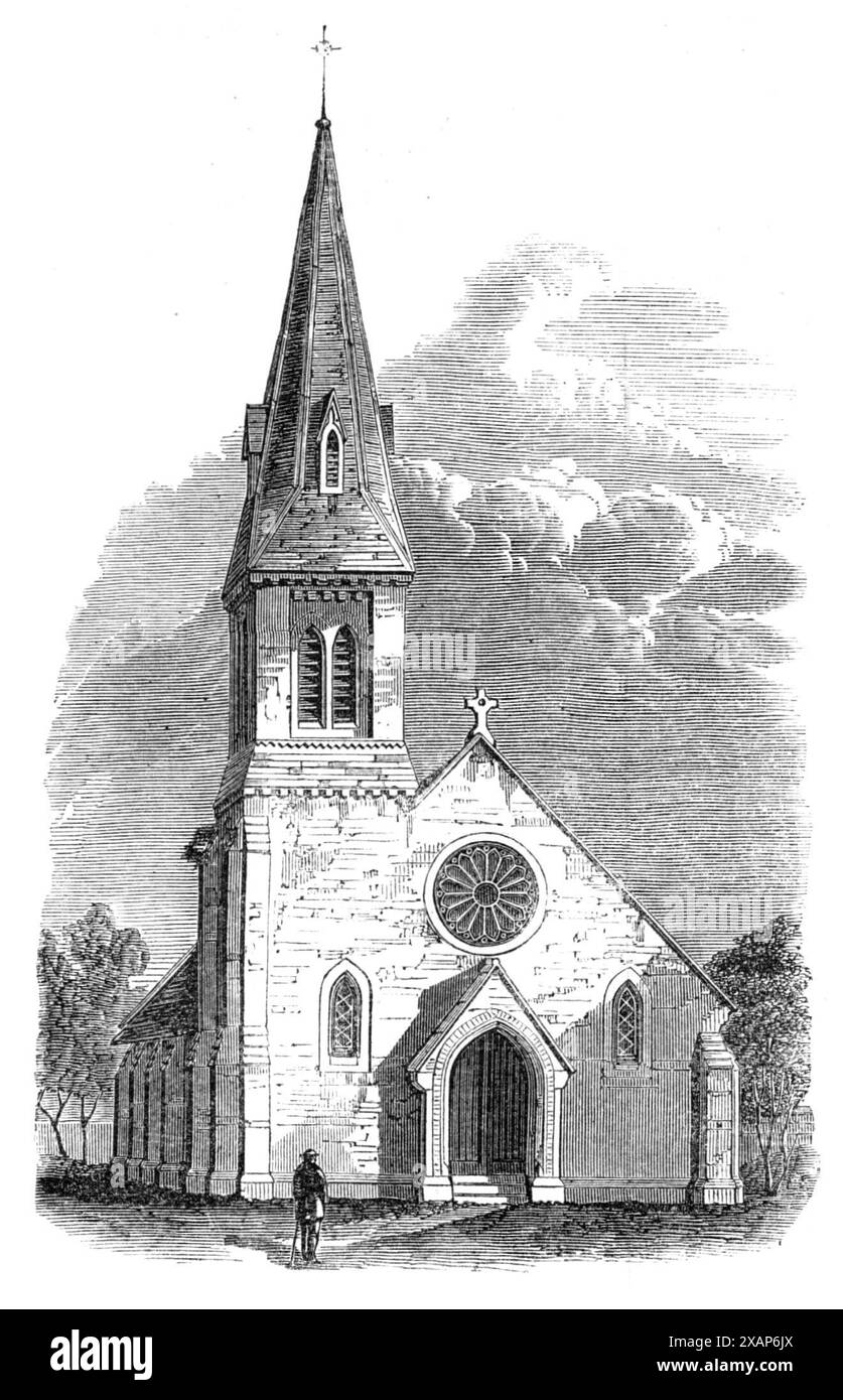 Seamen's Church, Pootung, Shanghai, [China], 1868. Engraving from a ...