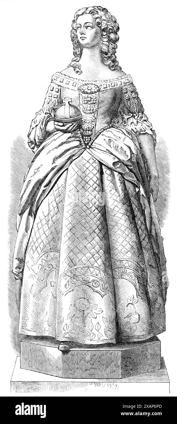 Statue of Queen Mary II., by A. Munro, in Westminster Hall, [London ...