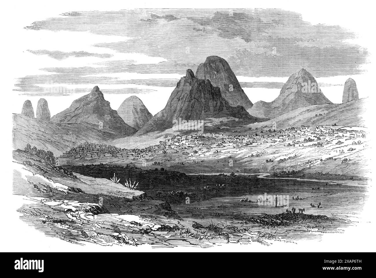 The Abyssinian Expedition: Adowa, from the road to Axum, 1868. 'Adowa ...
