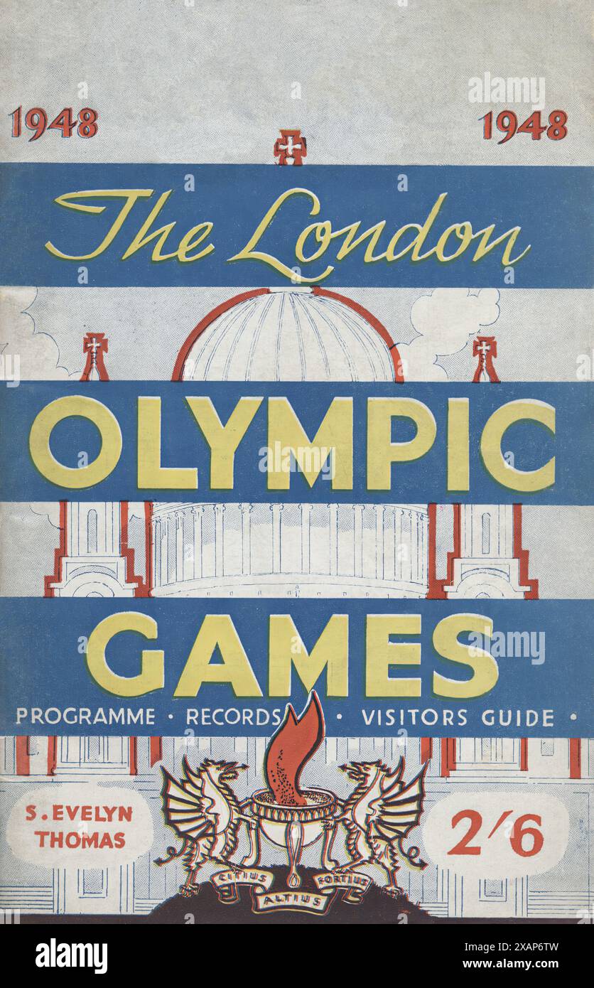 ''The 1948 London Olympic Games" - front cover, 1948. Title page ...
