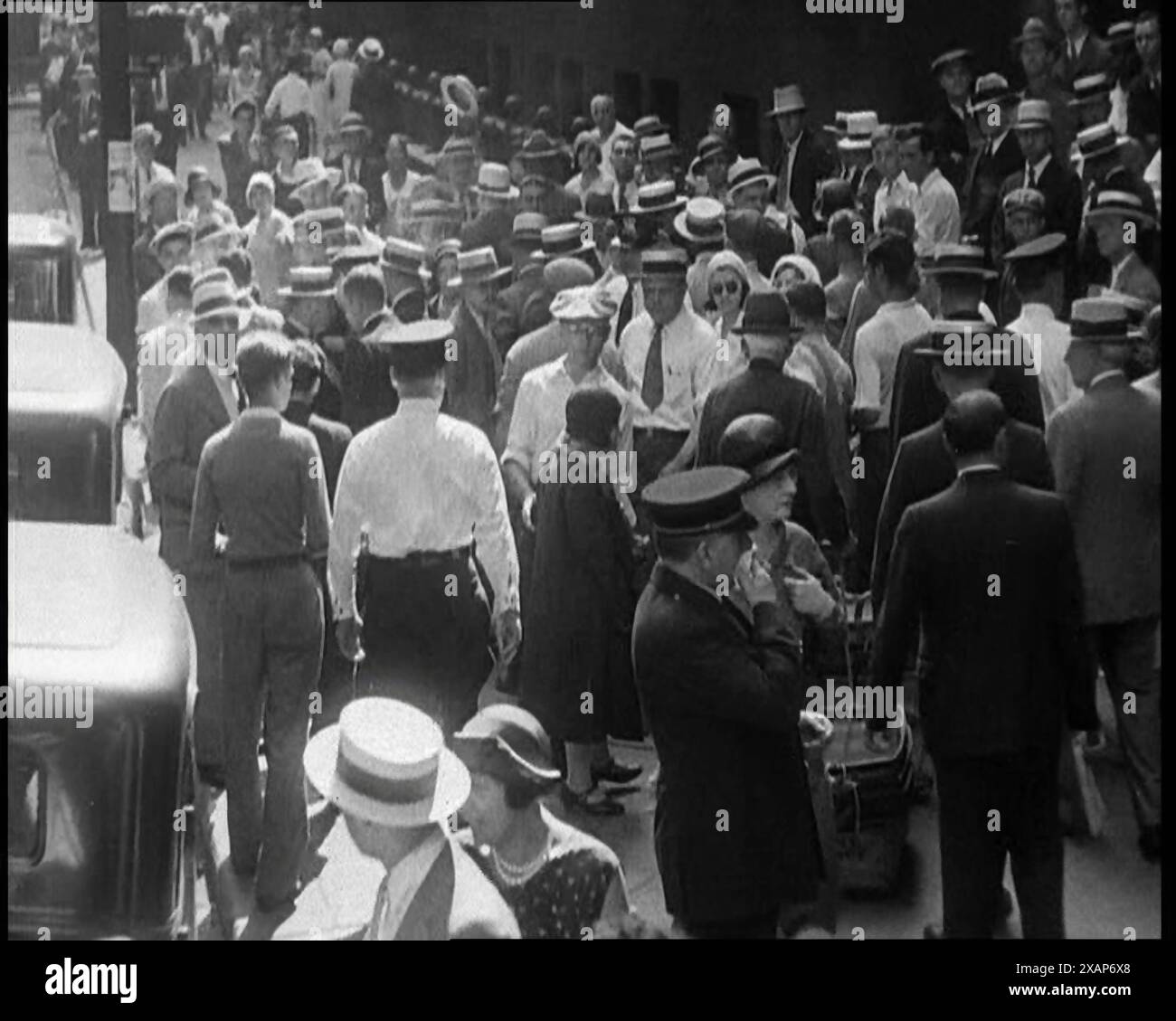 American Civilians Walking down the Streets of New York City, 1930s. 'A ...