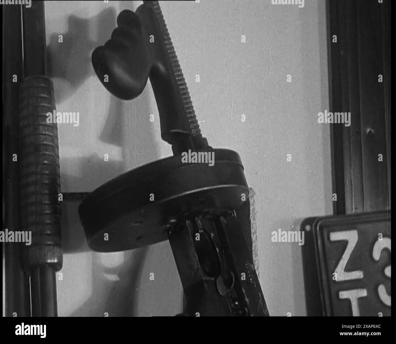 Apprehended Weapons and Ammunition, 1930s. Machine gun taken from a ...