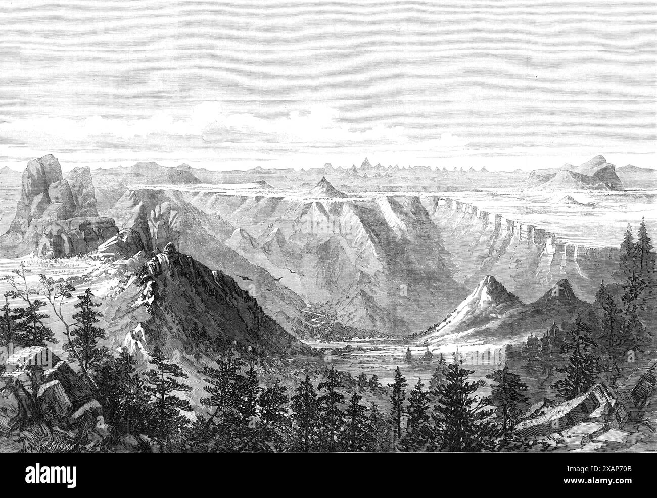 The Abyssinian Expedition: view of the plateau at Senafe, looking ...