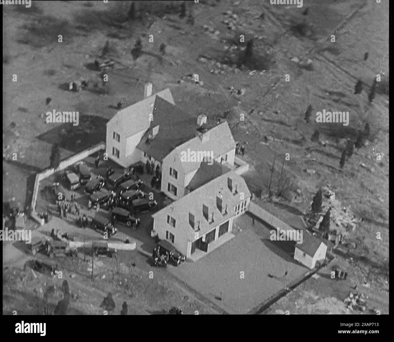 Aerial View of the American Aviator Charles Augustus Lindbergh's House ...