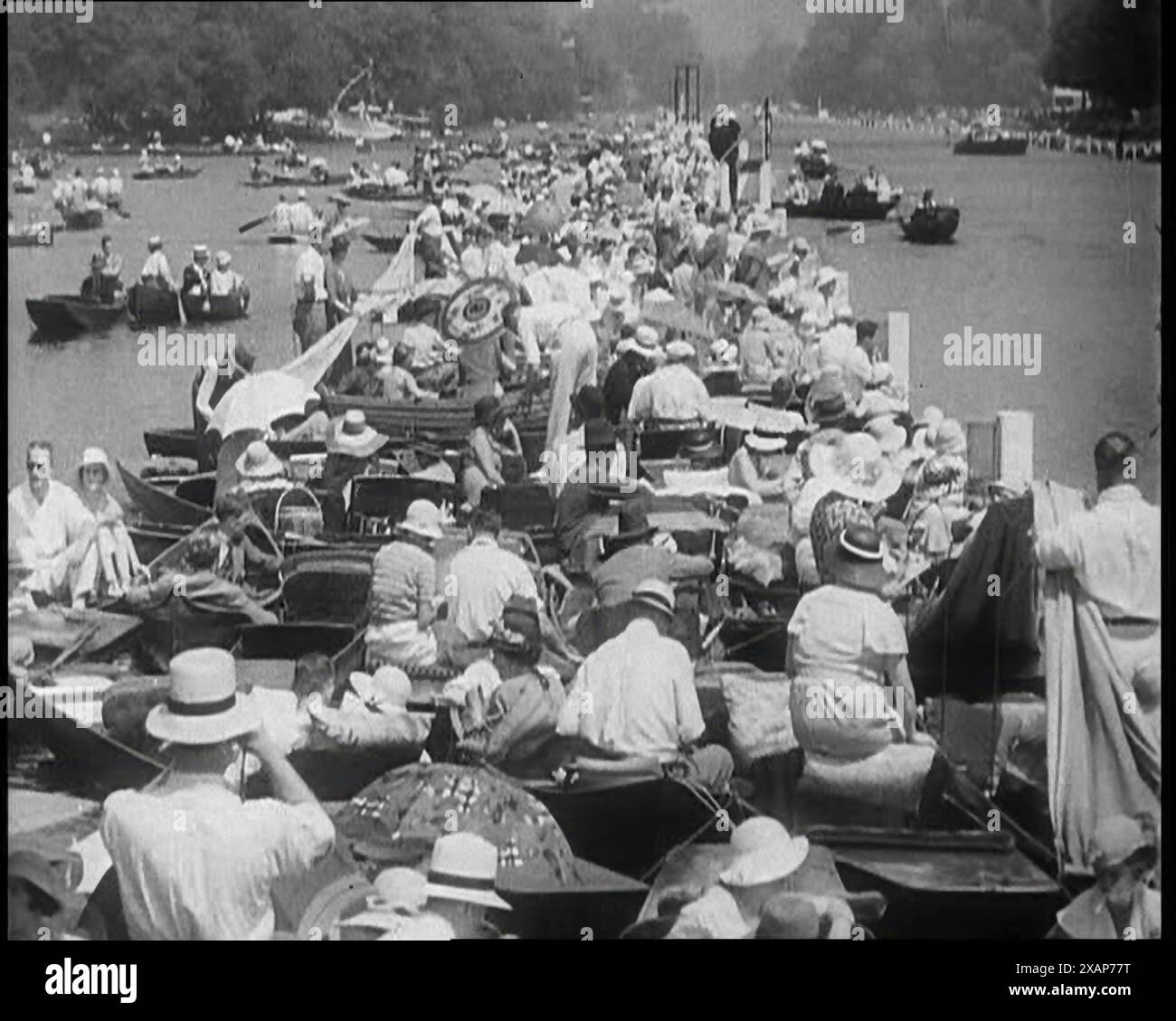 Crowded Pier with People Rowing Boats on Either Side, 1933. From "Time ...