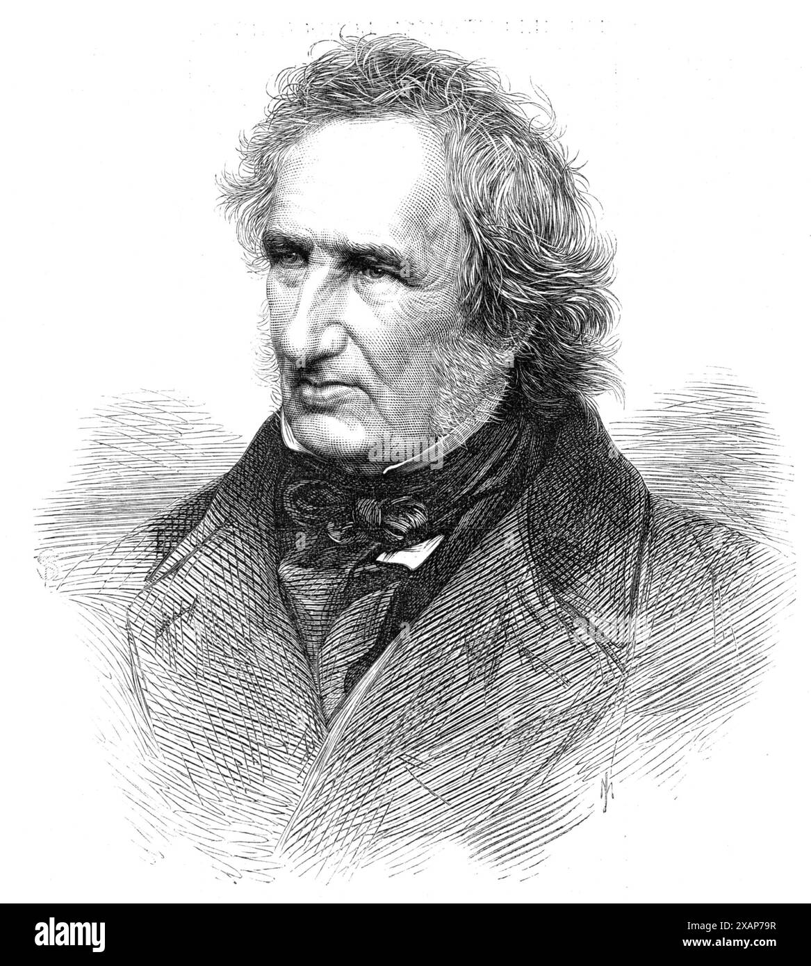 The late Mr. John Burnet, engraver, 1868. Engraving from a photograph ...