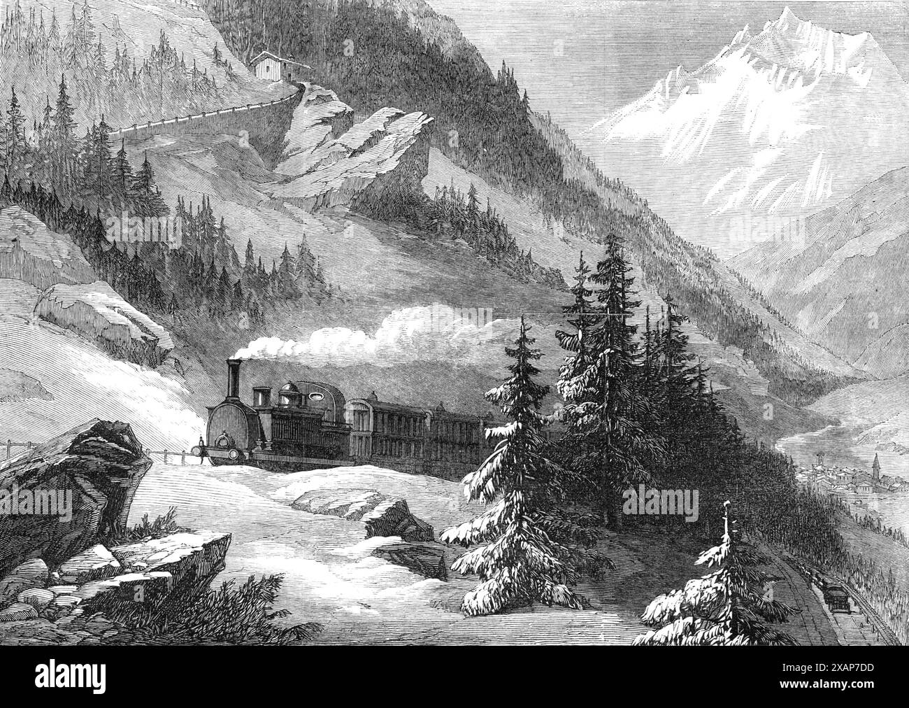 The new overland route to India: Mont Cenis Railway - ascent from ...