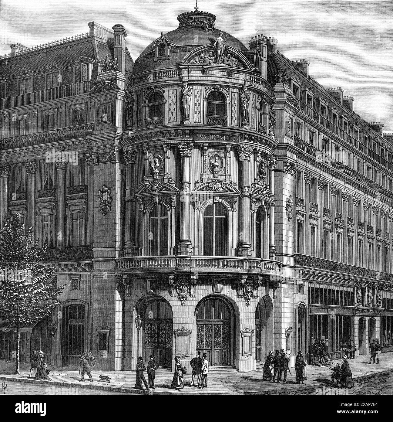 The new theatre of the Vaudeville, Paris, 1869. 'The new Vaudeville ...