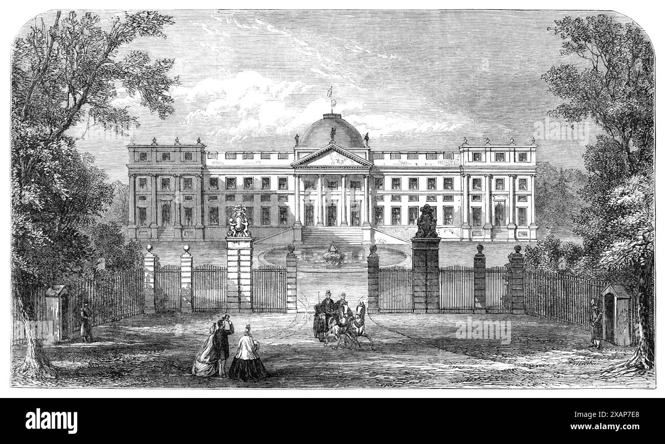 The Palace of Laeken, Brussels, the residence of the late King Leopold ...