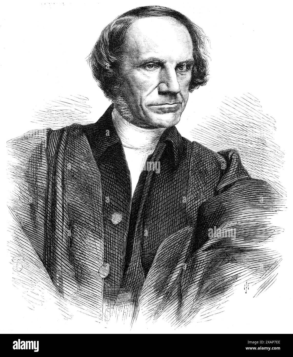 The Right Rev. Dr. Wordsworth, Bishop of Lincoln, 1869. Engraving from ...