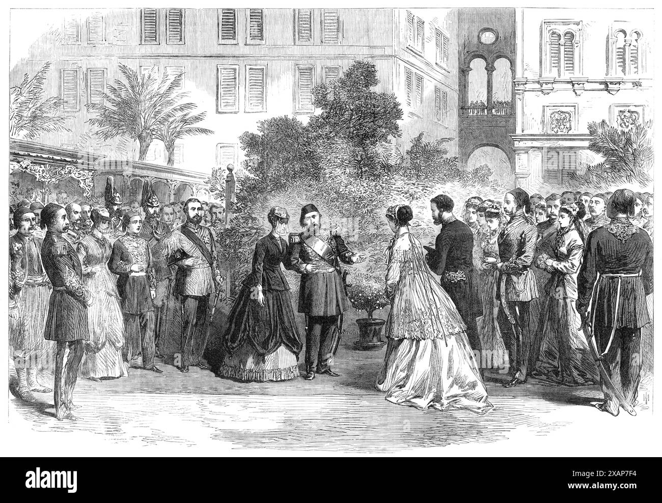 The Prince and Princess of Wales in Egypt: the Viceroy introducing Mrs ...