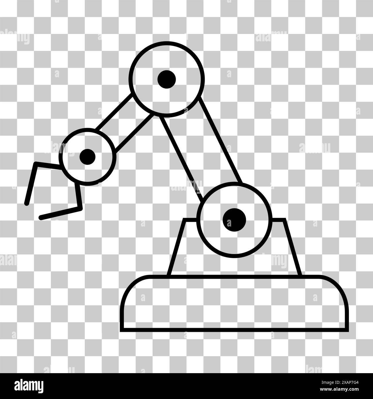 Mechanical robot arm machine icon, technology hydraulic robotic hand, vector illustration Stock ...