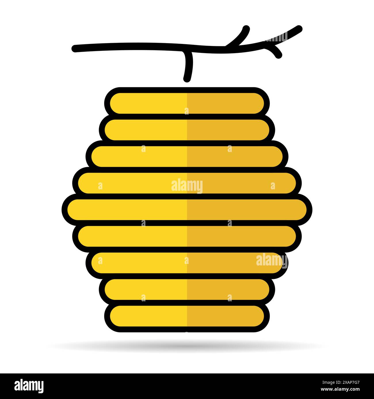 Hive natural shadow icon, bee web flat habitat sign, graphic vector ...