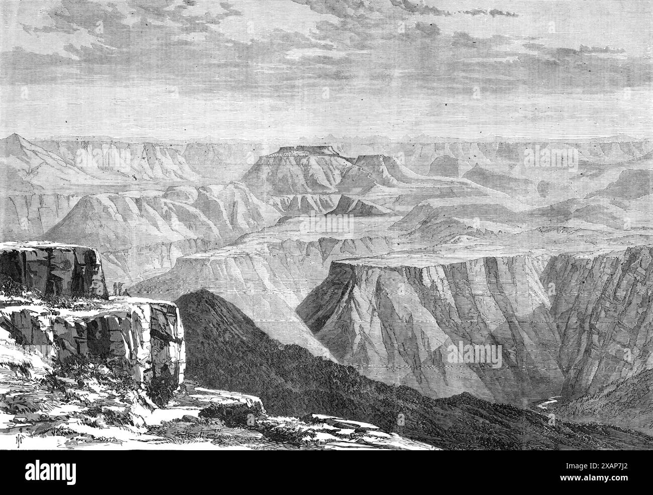 The War in Abyssinia: Magdala, from the Dalanta Plain, 1868. Engraving ...