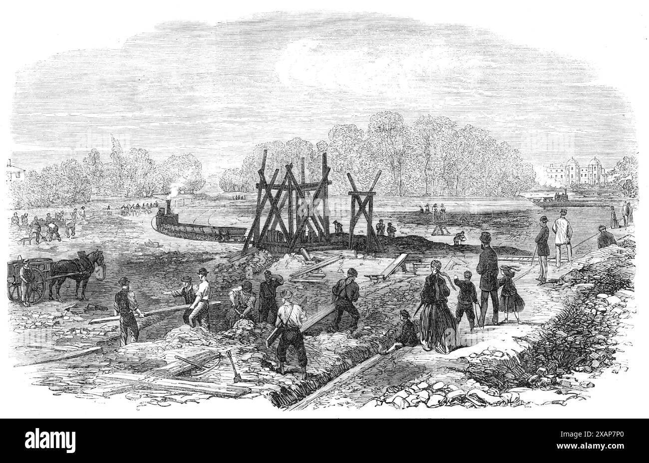 Works in the bed of the Regent's Park Lake, [London], 1868. '...at the ...
