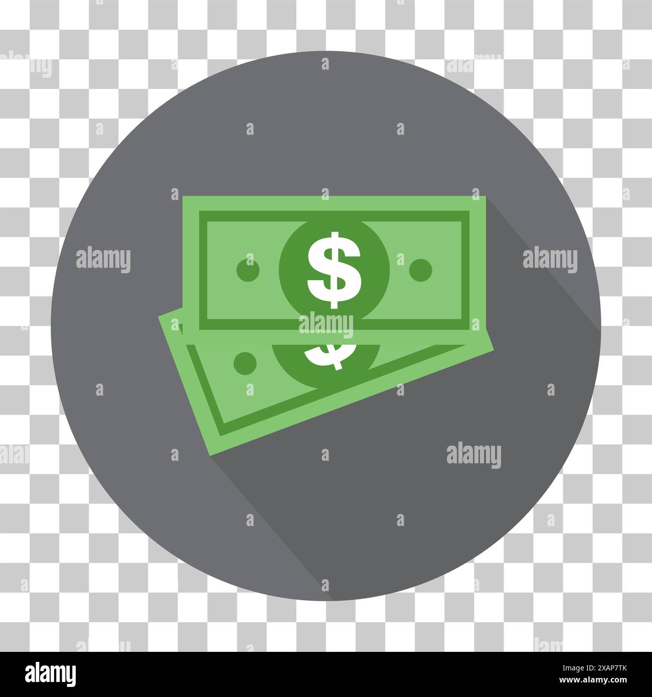 Dollar paper money icon, symbol on color background. Vector isolated ...