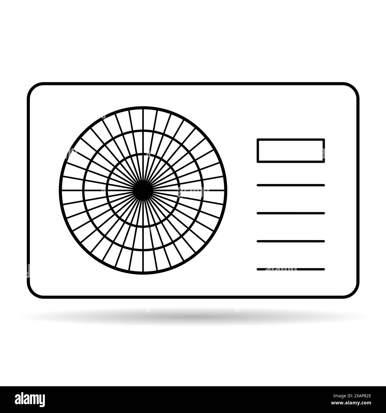 Heat pump air source shadow icon, cooling electric system machine, cool ...