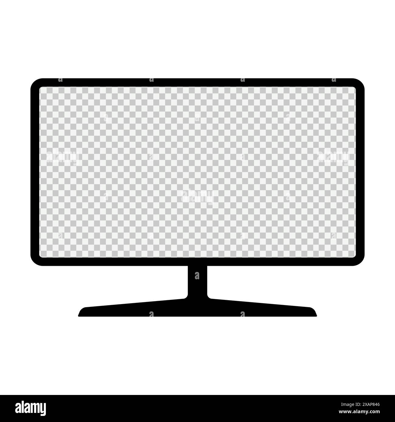 Thin pc monitor icon, technology device equipment symbol, web vector ...